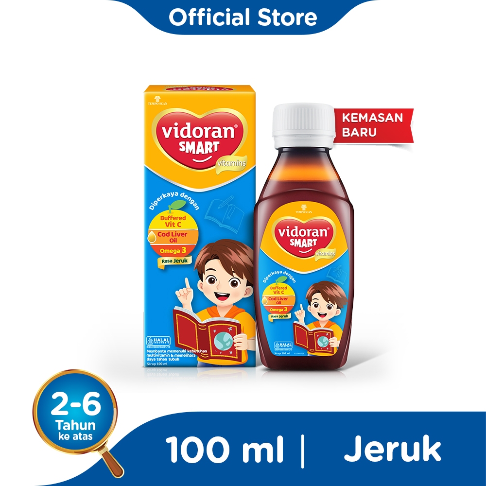Jual vidoran Smart Orange Sirup 100 ml Vitamin Anak - 2 pcs (Exp : 04. ...