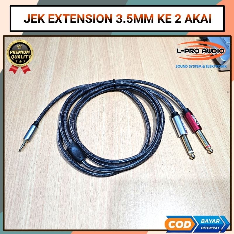 Jual Jek extension 3,5 3.5 ke 2 toa mono 1.8m BORNEO HP | Shopee Indonesia