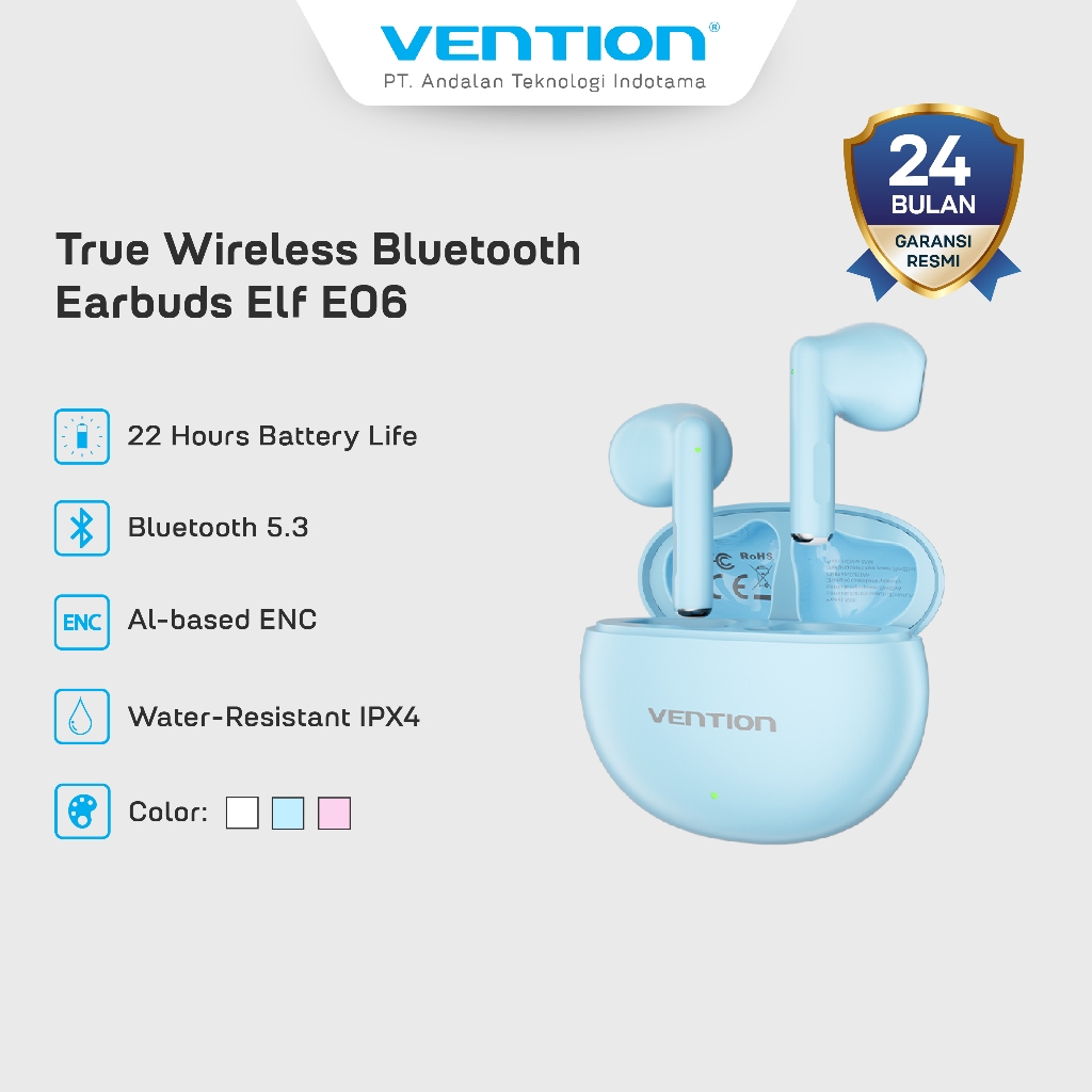 Jual Vention Elf E06 TWS ENC True Wireless Earphones Earbuds - NBK ...