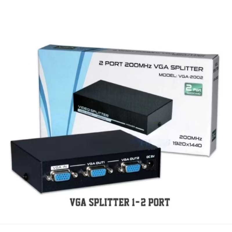 Jual VGA SPLITTER 2 PORT ADAPTOR / VGA SPLITTER 2 PORT | Shopee Indonesia