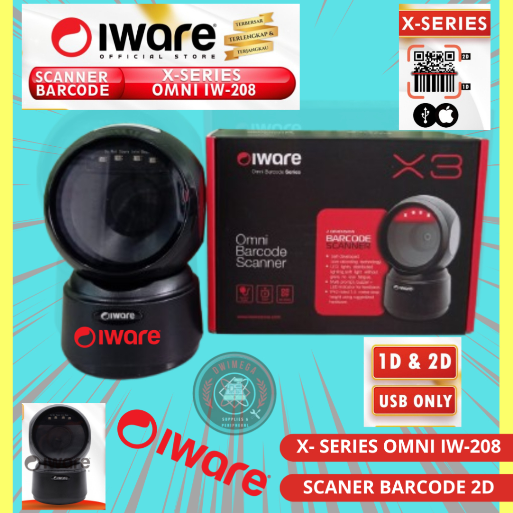 Jual Barcode Scanner Omni 2D X-Series IW-208/iware/ Usb /Qr code ...
