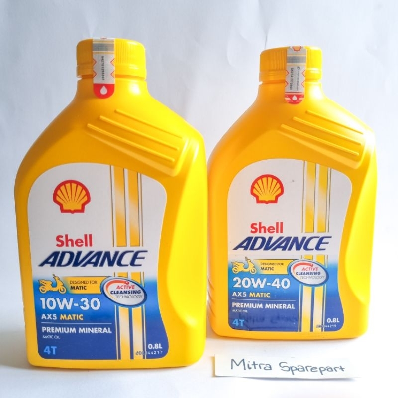Jual SHELL ADV AX5 MATIC - 10W-30 / 20W-40 - ALL MATIC [100% ORIGINAL ...