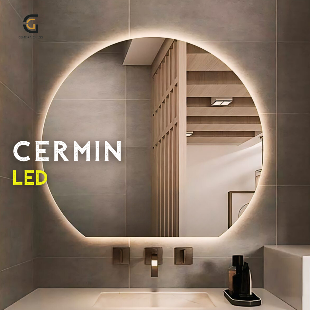 Jual Cermin LED 1/2 Bulat Dinding Aesthetic [GARANSI 100%] FREE PACKING ...