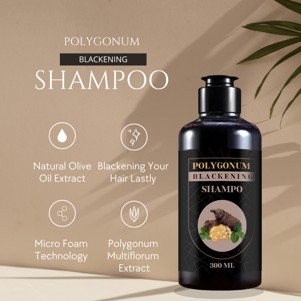 Jual Penghitam rambut alami dan permanen, shampo blackening Polygonum ...