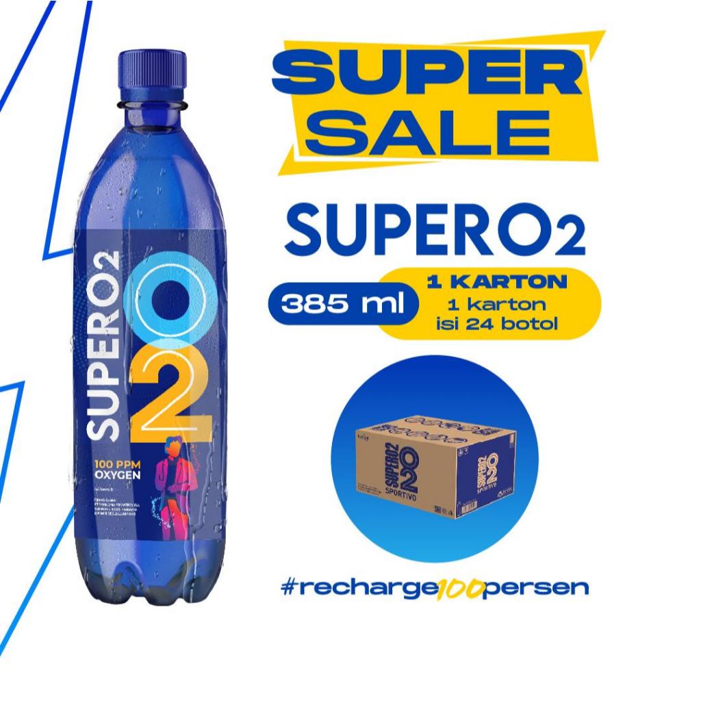 Jual SuperO2 Air Oksigen 385ml 1 karton (24pcs) | Shopee Indonesia