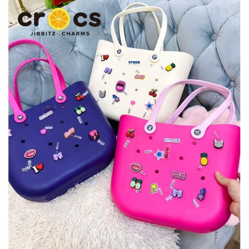 Jual TAS WANITA CROCS CLASSIC TOTE BAG / TAS PANTAI WANITA | Shopee ...