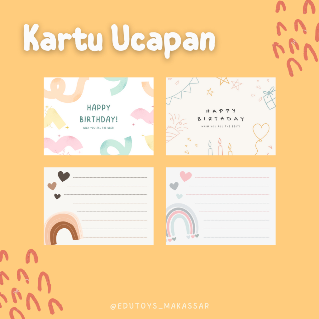 Jual Kartu Ucapan Happy Birthday Polos | Greeting Card Gift | Notes ...