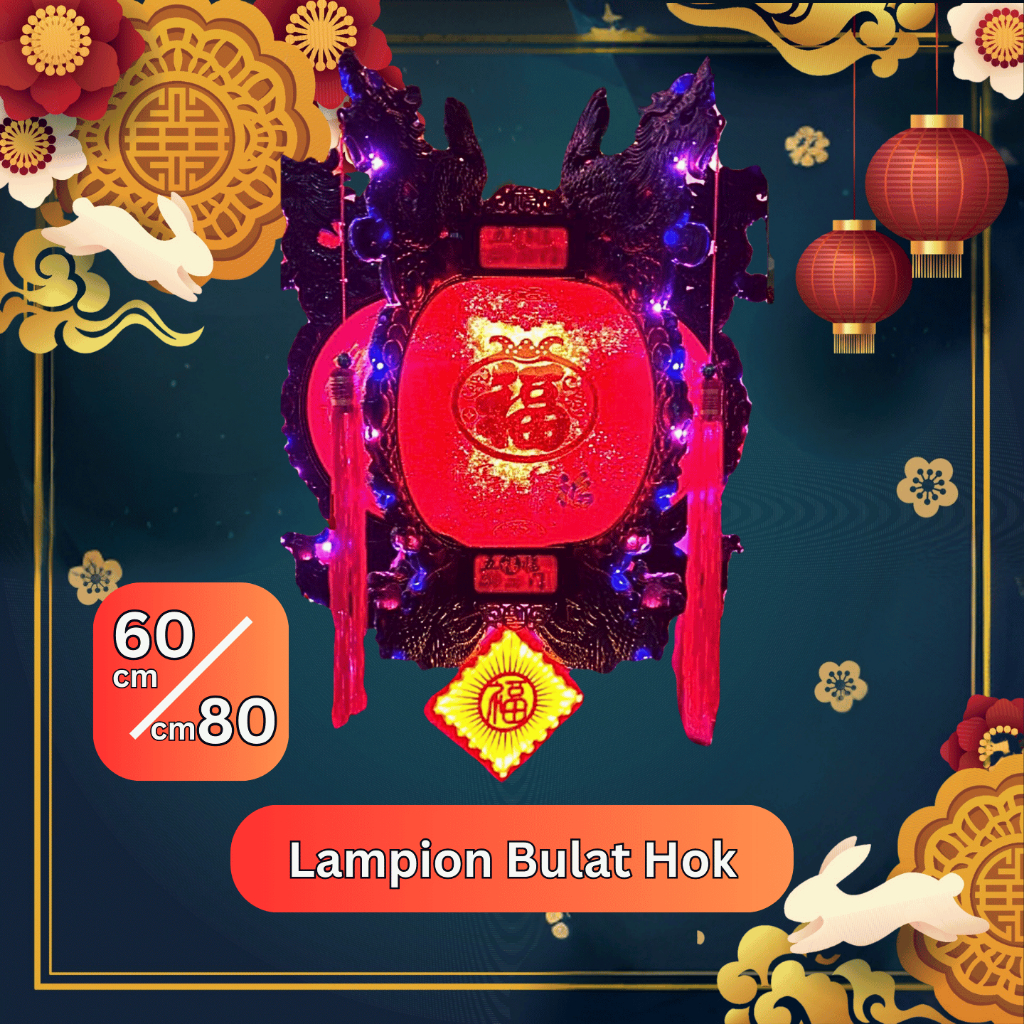 Jual Lampion IMLEK MODEL TERBARU 2025 Lampion Imlek Hok LED Besar ...