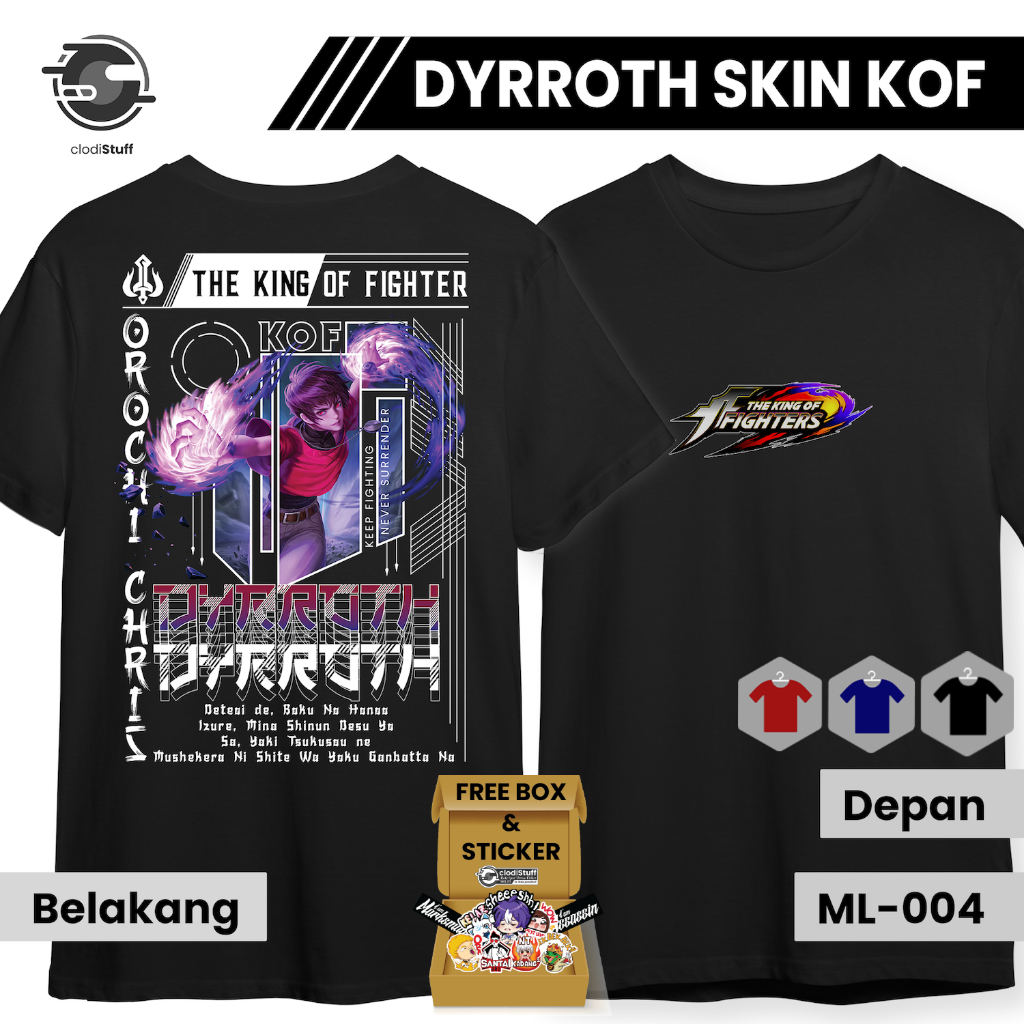 Jual Kaos DYRROTH KOF Mobile Legends Dyroth Fighter ML MLBB Lengan ...