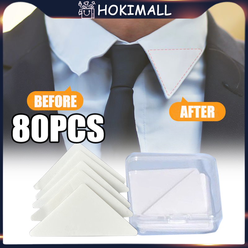 Jual 80PCS Collar Sticker Polo T-Shirt Stand Collar Shaper Fixed Pads ...