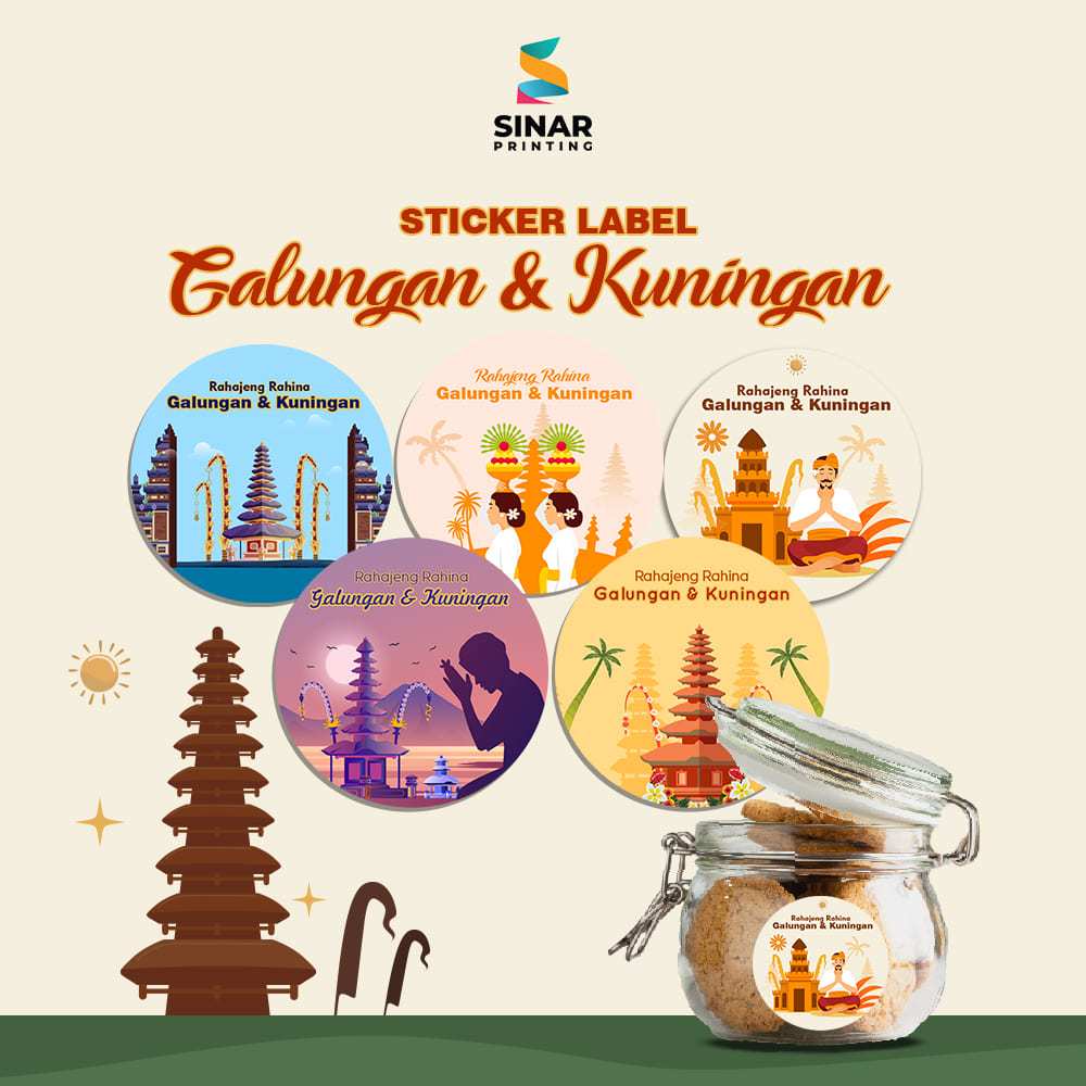 Jual SINAR PRINTING - STICKER EDISI GALUNGAN KUNINGAN - STICKER DESAIN ...