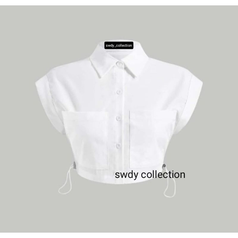 Jual KEMEJA CROP TOP/ATASAN WANITA LINEN RAMI/KOREAN STYLE 105 | Shopee ...