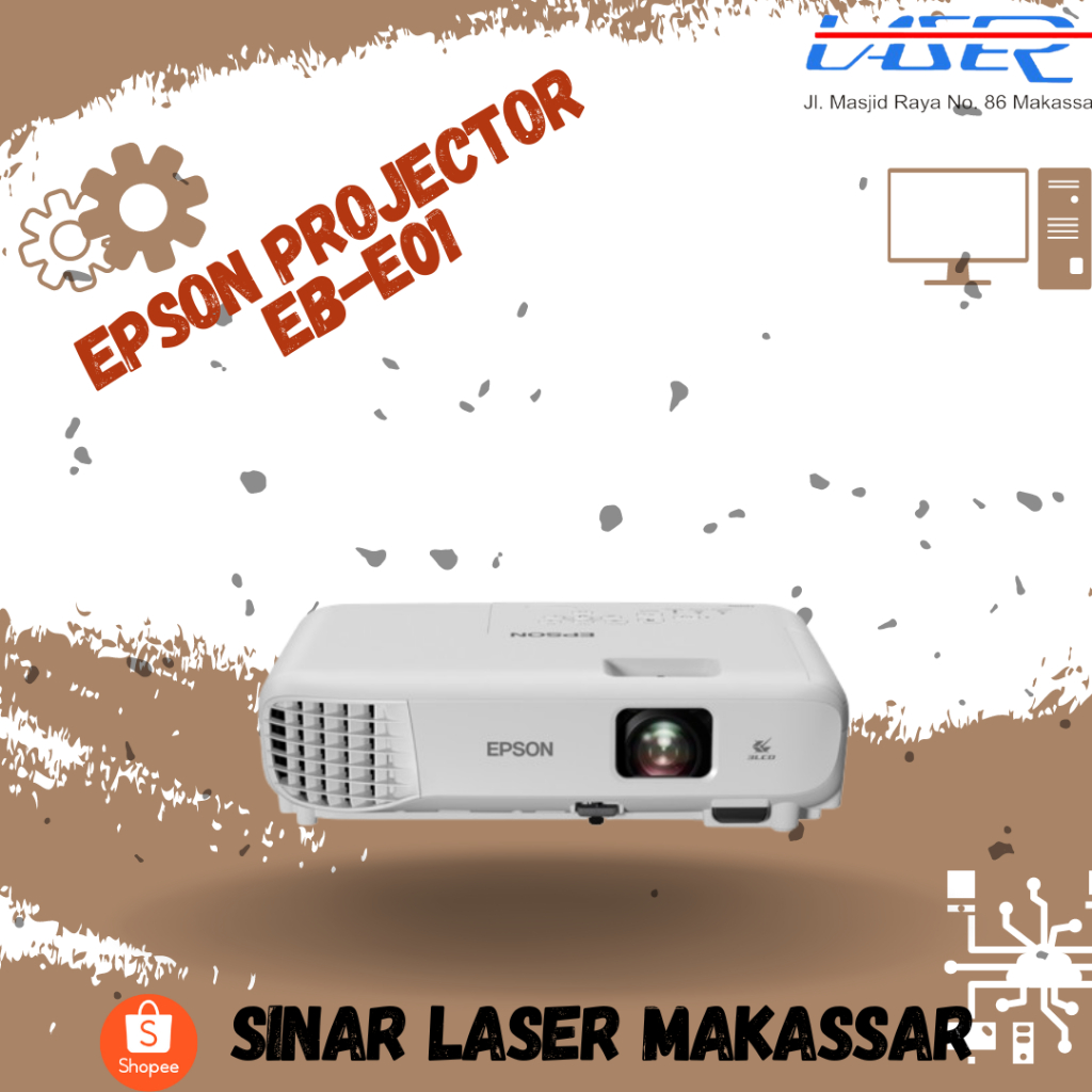 Jual EPSON PROJECTOR EB-E01 GARANSI RESMI | Shopee Indonesia