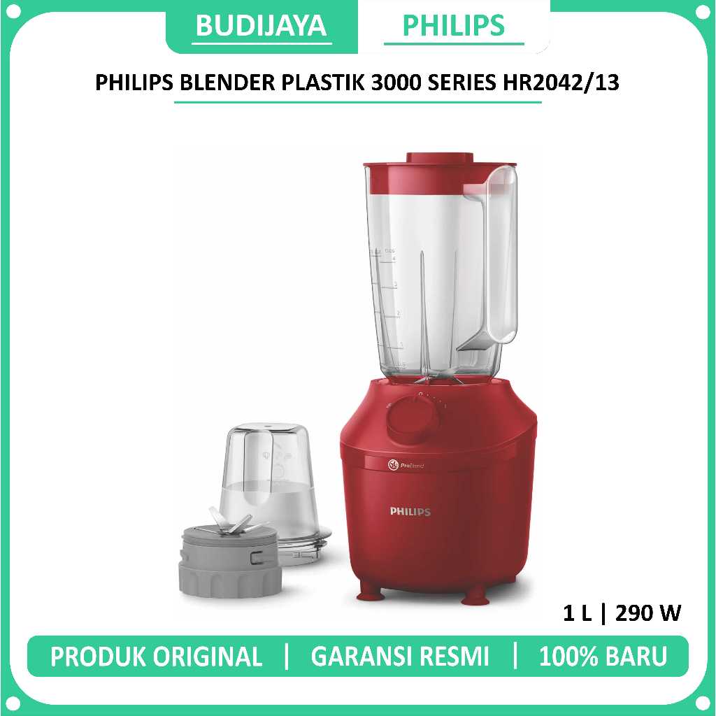 Jual Blender Philips Plastik 1 Liter - 3000 series HR2042/13 - Blender ...