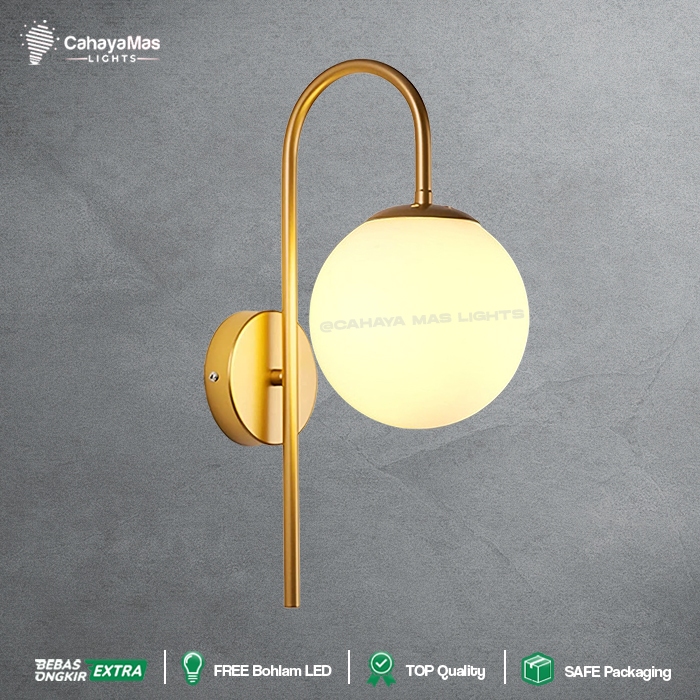 Jual Lampu Hias Dinding Indoor Bola Kaca / Bulat Kaca Modern Minimalist ...