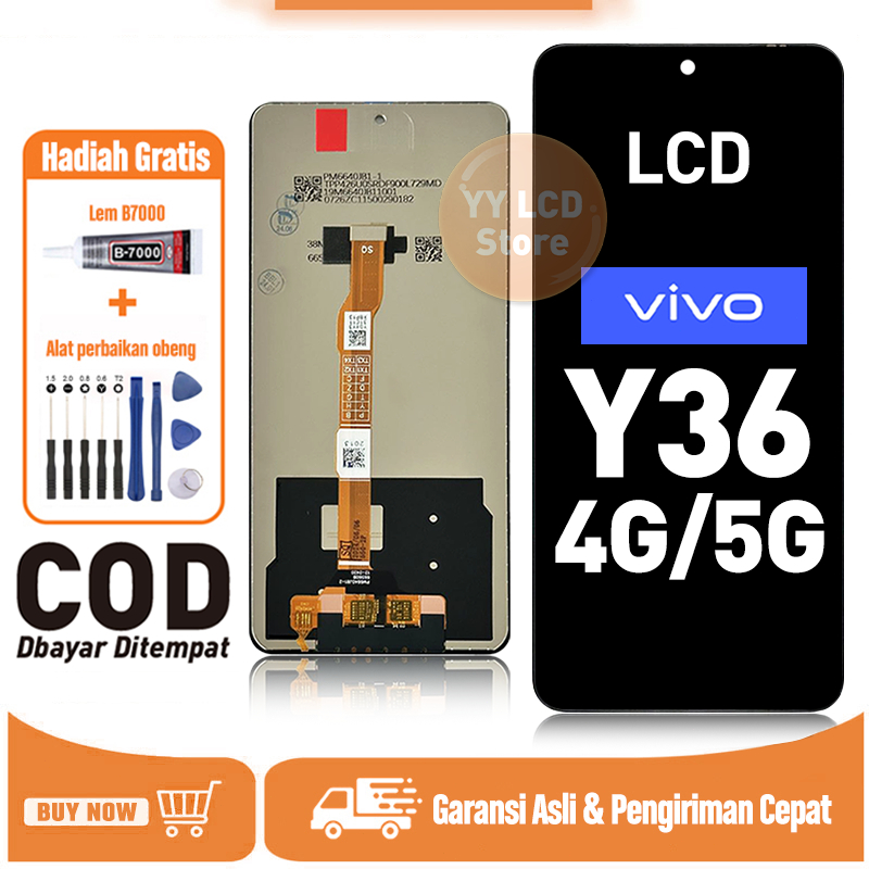 Jual LCD VIVO Y36 4G 5G Original Fullset Murah COD Touchscreen For ...