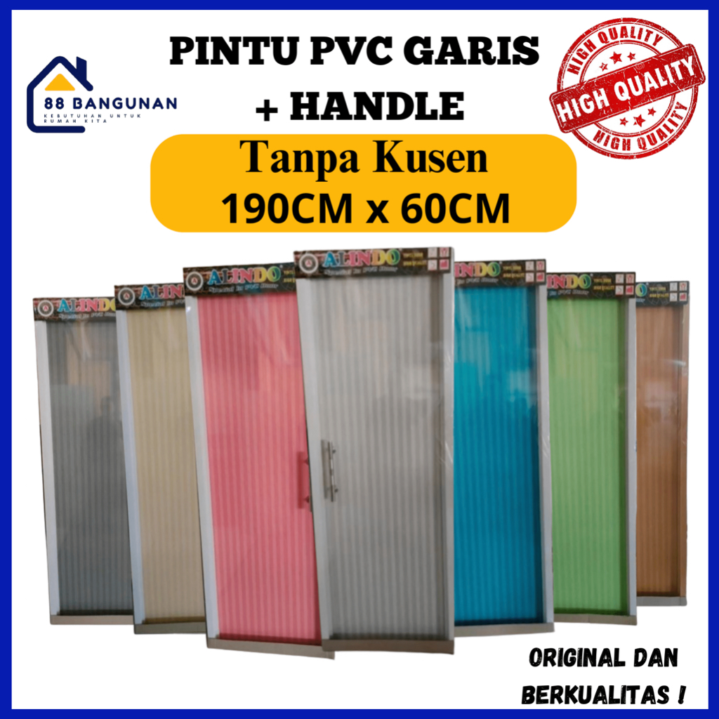 Jual [Packing Peti Kayu] PINTU KAMAR MANDI / PINTU PVC GARIS PLUS ...