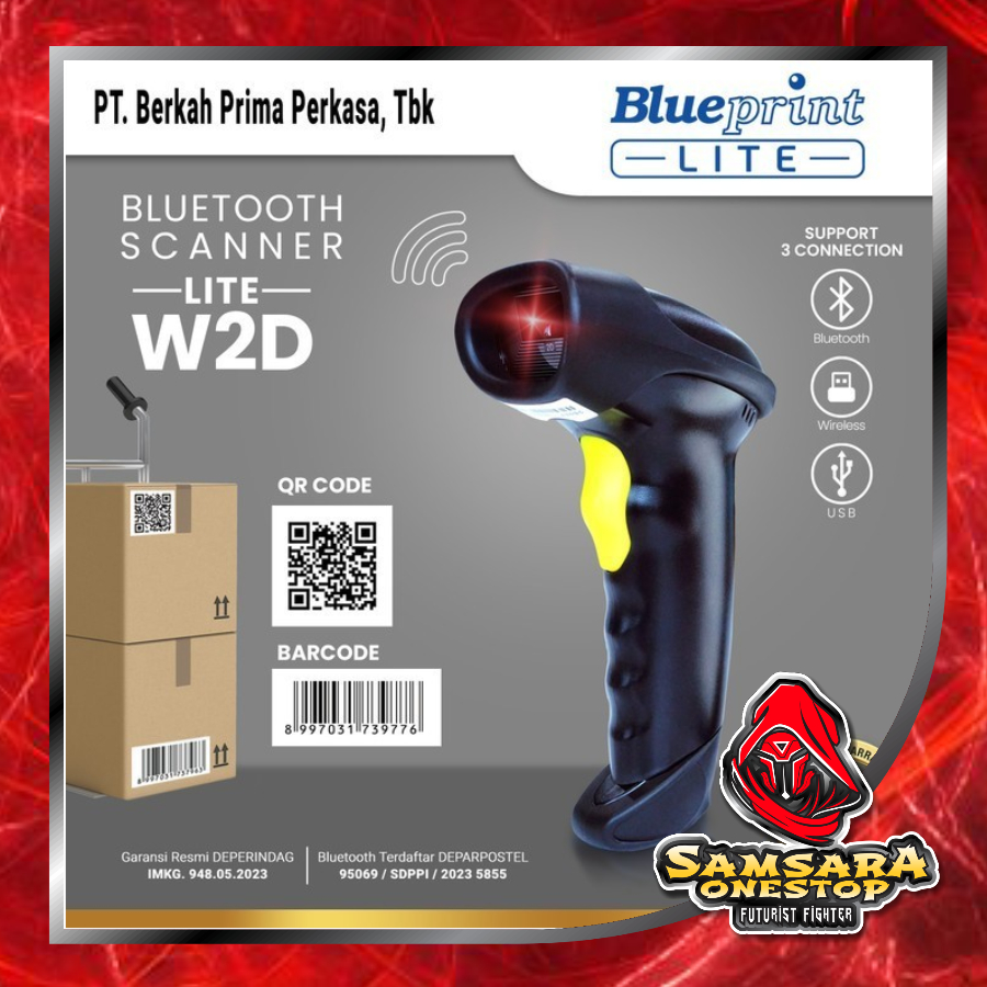 Jual Barcode Scanner 2D Blueprint Lite W2D Auto Scan USB+BT+Wireless ...