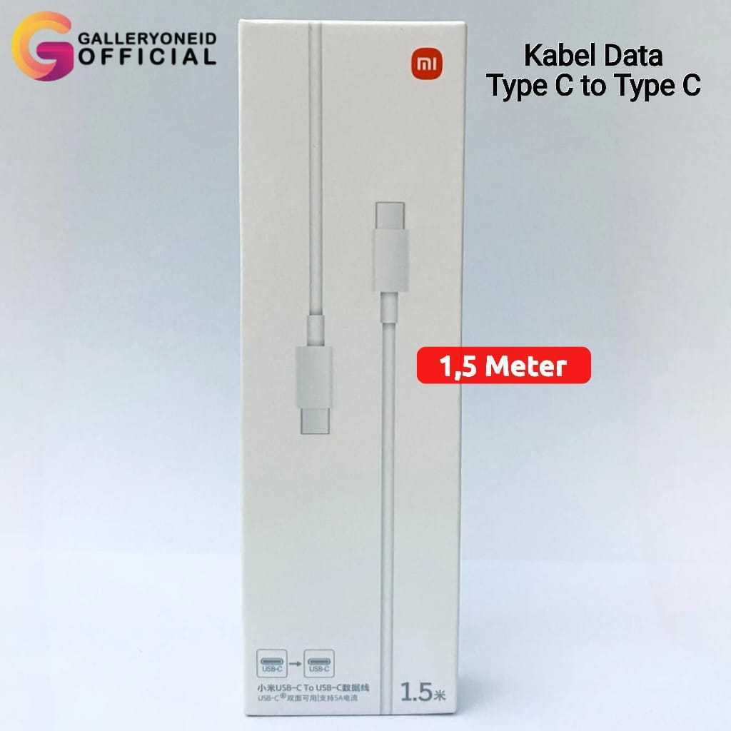 Jual Kabel Data Type C To C Xiaomi Original 5A 1.5M Super Fast Charging ...