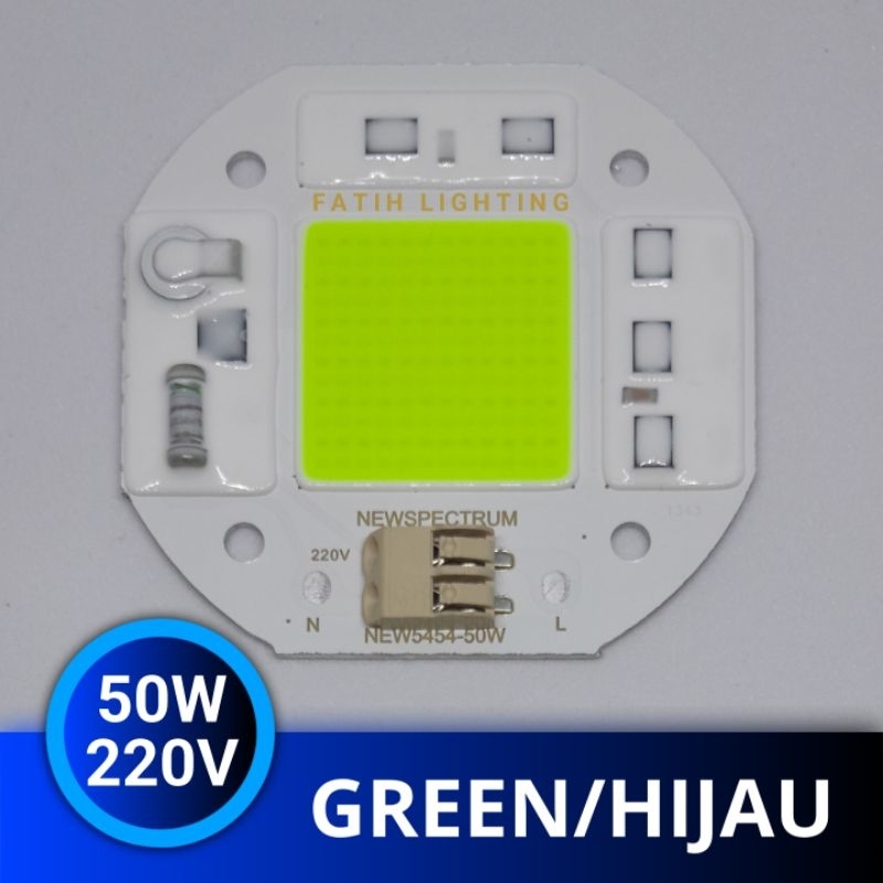 Jual LED COB 50 Watt 220 Volt AC Warna Hijau Solderless | Shopee Indonesia