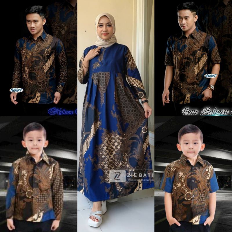Jual Couple Mega Mendung Biru | Couple Batik Keluarga full Katun ...