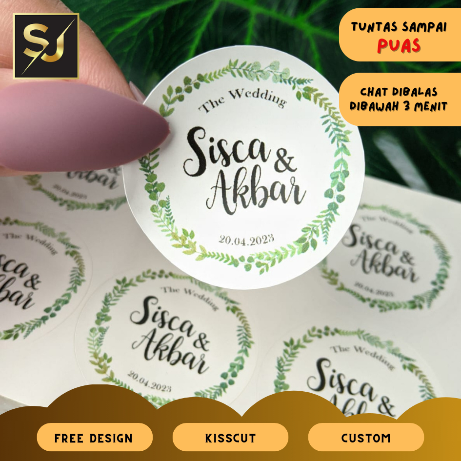 Jual Sticker Wedding Sangjaya Stiker Nikah Label Souvenir Tunangan ...