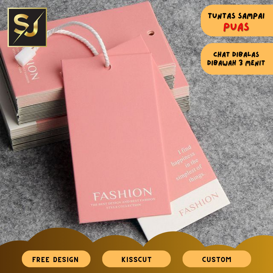 Jual Hang Tag Baju Free Template Design Label Cetak Hangtag Pakaian ...