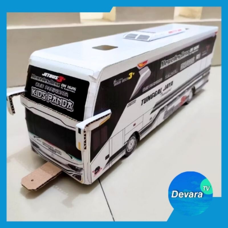Jual Miniatur Bis Kids Panda dari Kardus | Mobil Mainan Bis dari Kardus ...