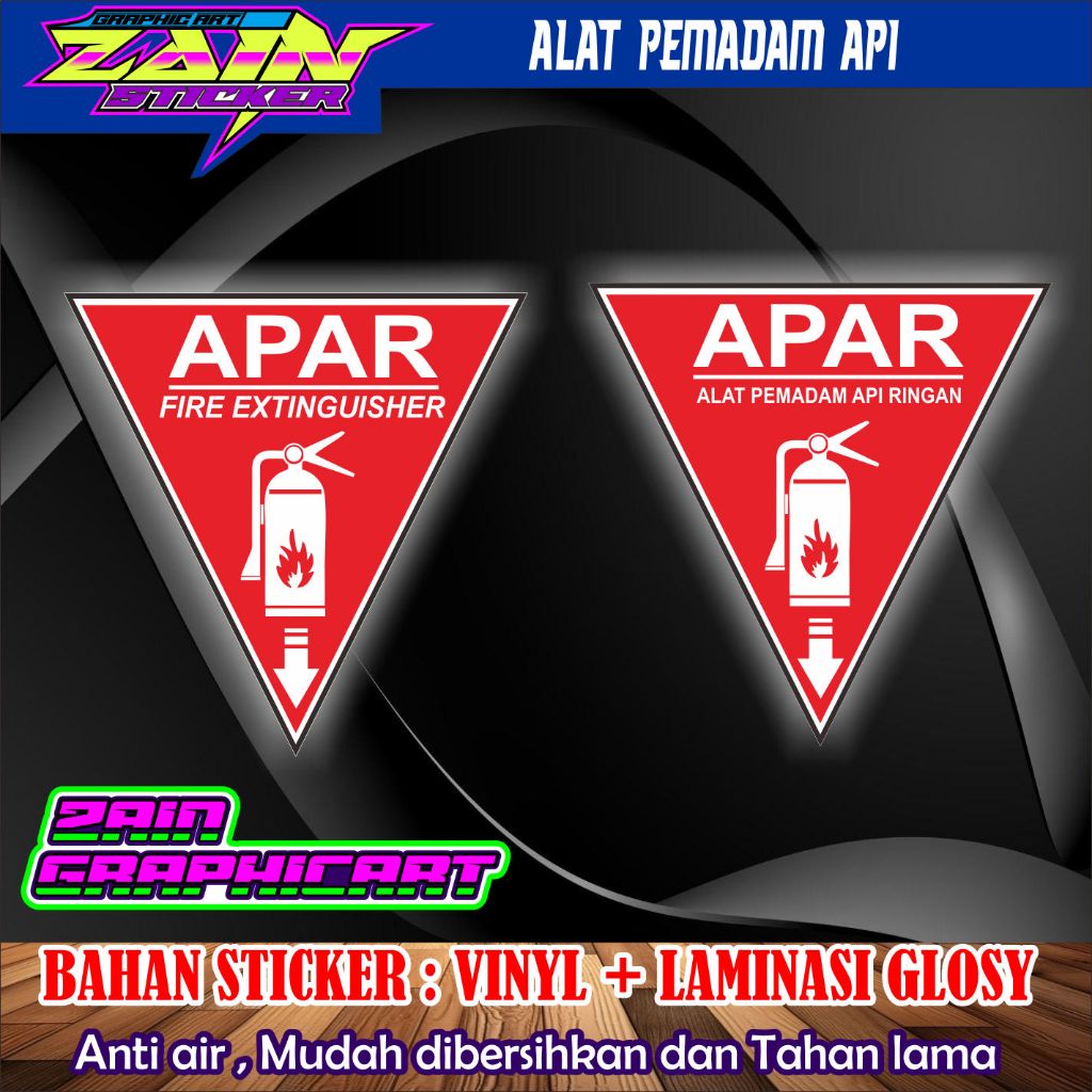 Jual stiker vinyl anti air waterproof PETUNJUK ALAT PEMADAM API RINGAN ...