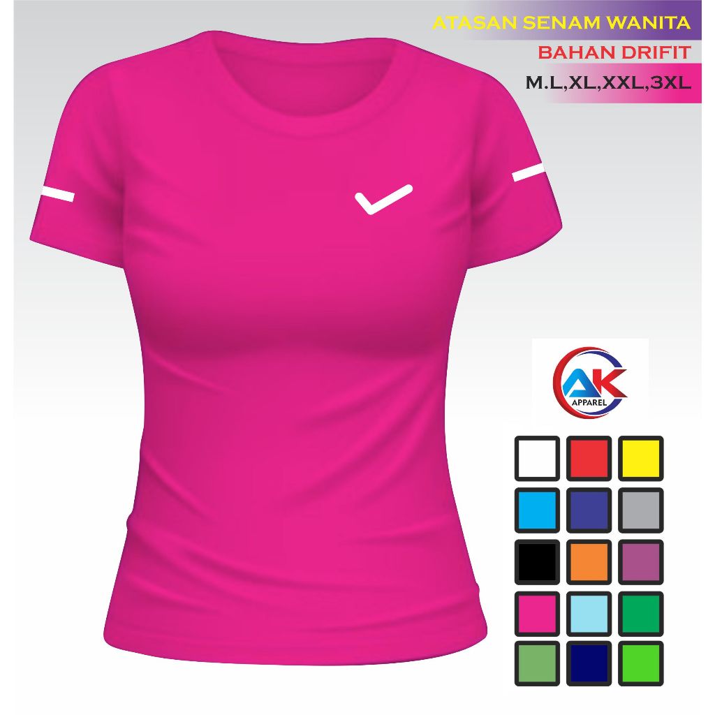 Jual Baju Senam Wanita Atsan Kaos Olahraga Aerobik Senam Fitnes Gym ...