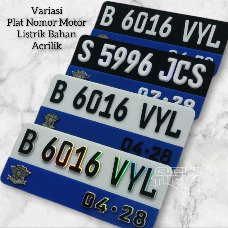 Jual Variasi Plat Nomor Motor Listrik / Plat Nomor Sepeda Listrik Bahan Acrilik | Shopee Indonesia