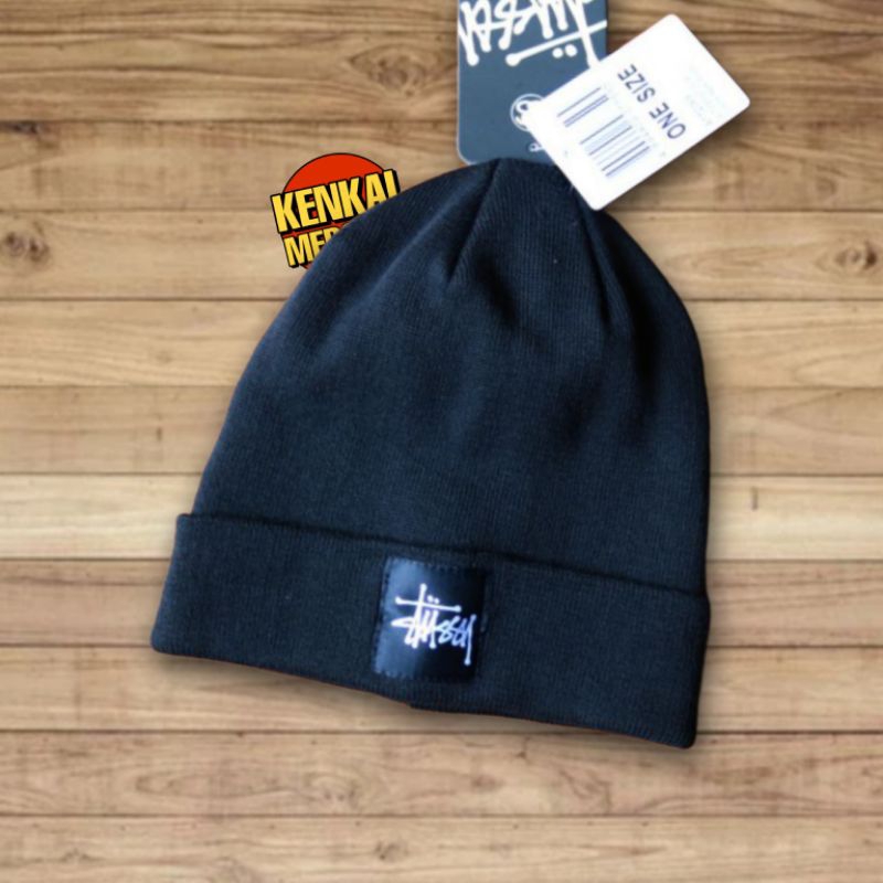 Jual beanie stusy black | Shopee Indonesia