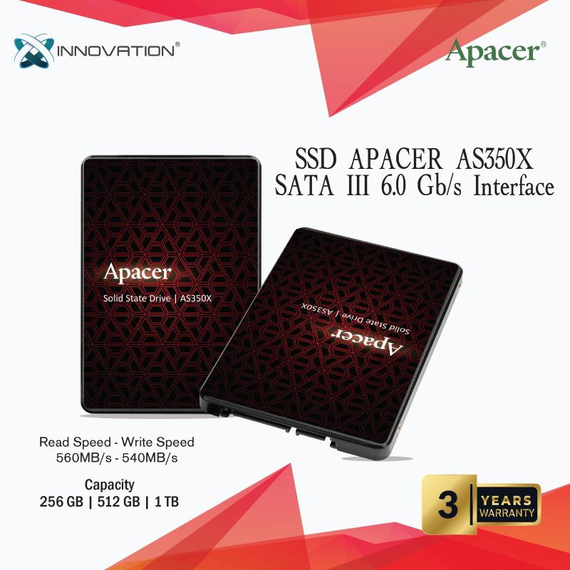 Jual SSD SATA 256GB / SSD APACER 256GB / SSD SATA APCER 256GB AS350X ...