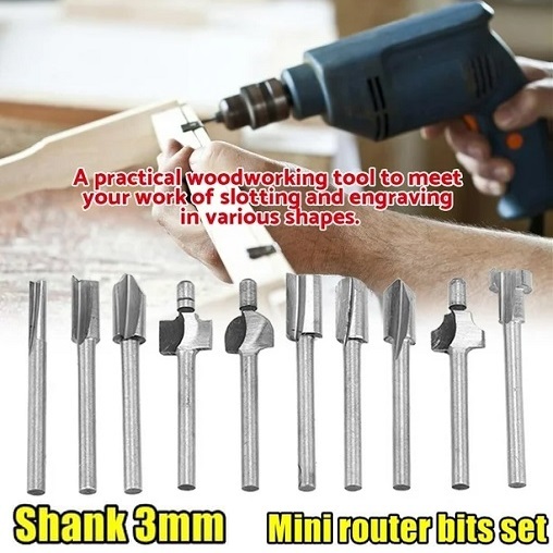 Jual Mata bor Profil Dremel Titanium HSS Router Kikir ukir kayu 3mm 1 ...