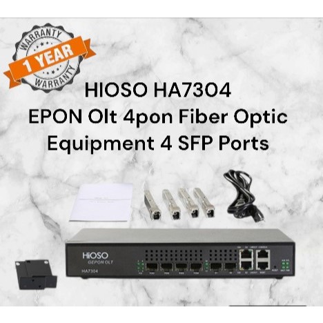Jual HIOSO HA7304 EPON Olt 4pon Fiber Optic Equipment 4 SFP Ports ...
