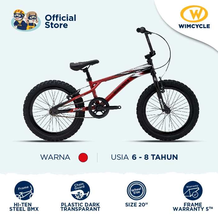 Jual Sepeda Anak BMX 20" Wimcycle Thrasher X2 20" | Shopee Indonesia