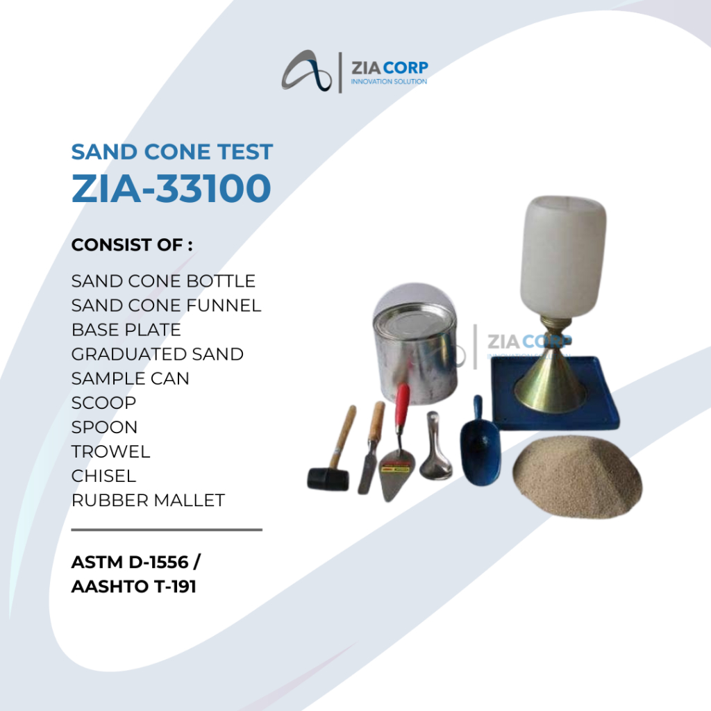 Jual SAND CONE TEST SET ZIA-33100, ALAT UKUR SLUMP TEST, ALAT UKUR ...