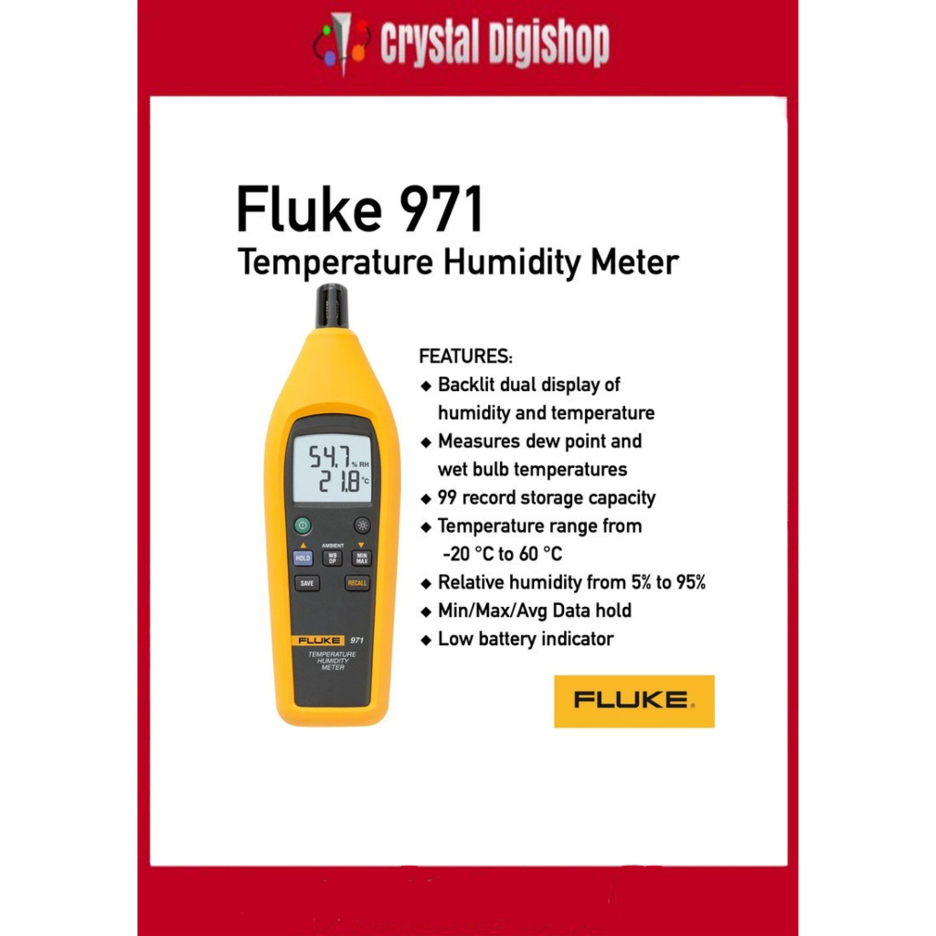 Jual Fluke 971 Temperature Humidity Meter | Shopee Indonesia