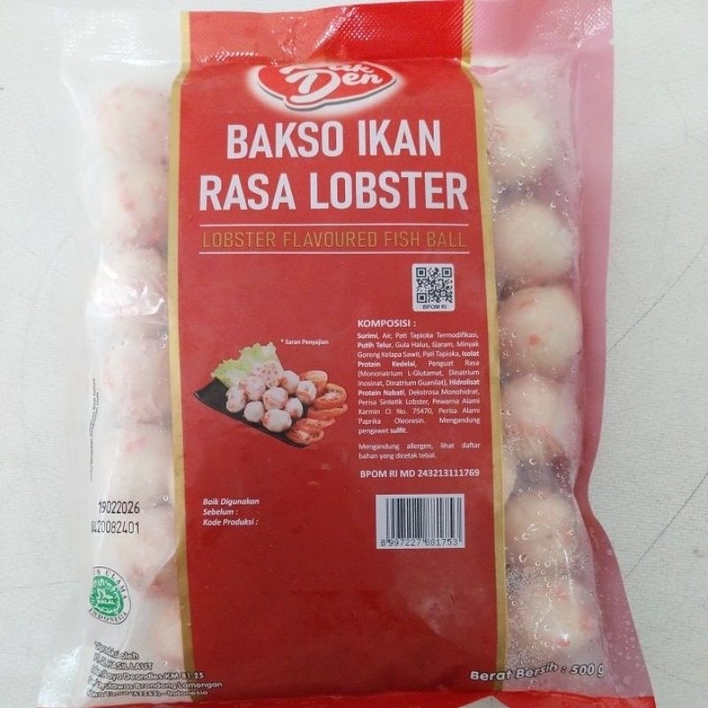 Jual bakso ikan rasa lobster pak den 500g | Shopee Indonesia