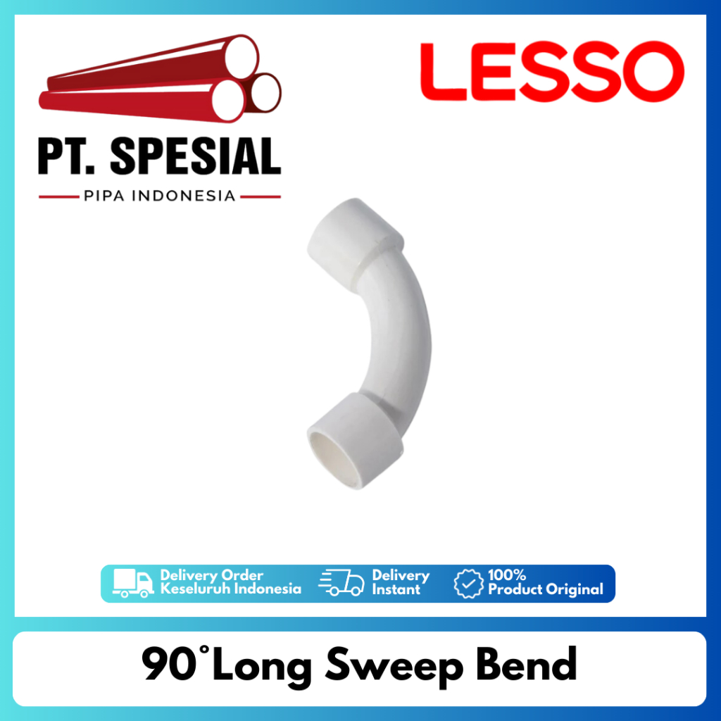 Jual Long Sweep Bend 90° dn20-dn40 Conduit Lesso / Long Elbow Long Sweep Bend Lesso | Shopee ...