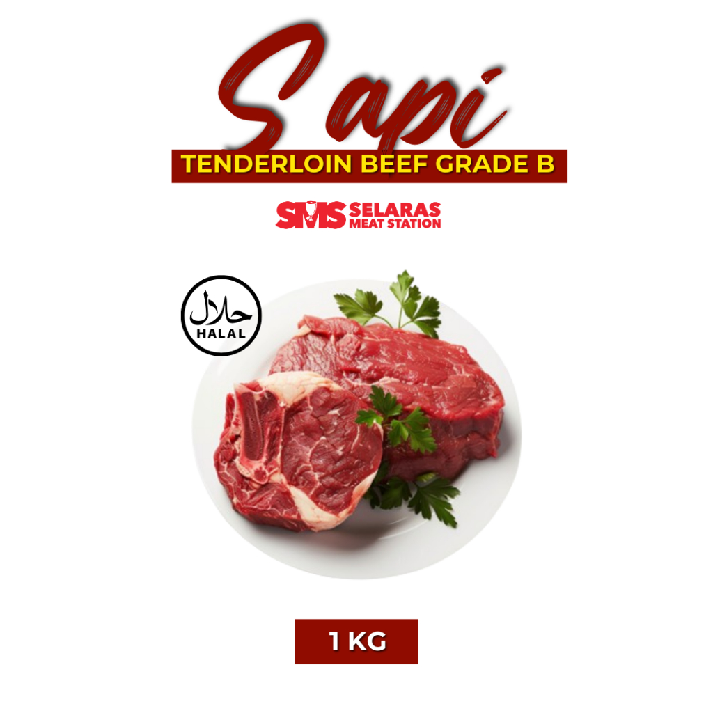 Jual Beef Steak Tenderloin Grade B 1 Kg (Potong per 200 gram) Daging ...
