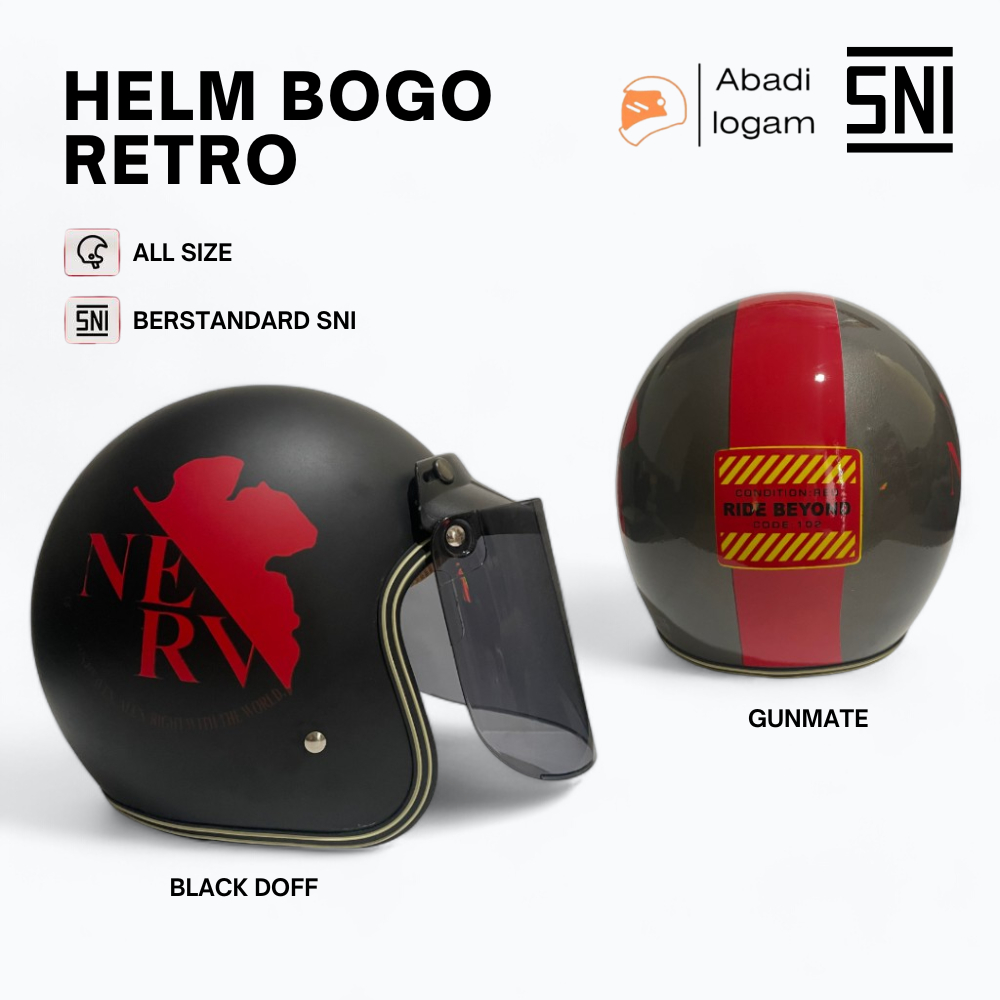Jual Helm Bogo Retro Classic SNI - Full Leher, Ukuran All Size (Motif ...