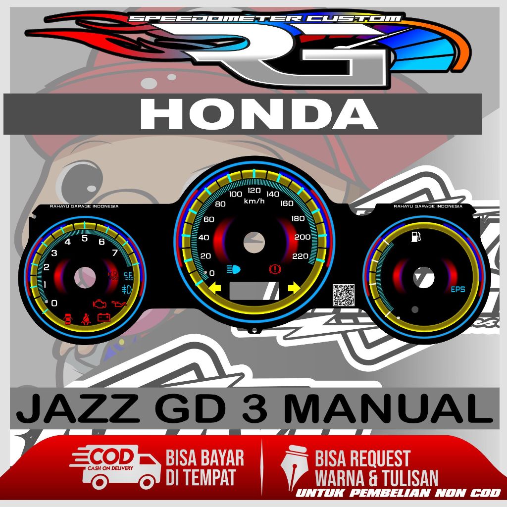 Jual PAPAN SPEEDOMETER CUSTOM HONDA JAZZ GD3 MANUAL DAN MATIC | Shopee ...