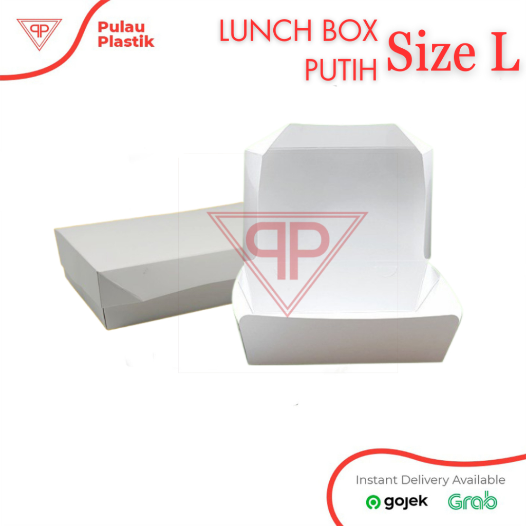 Jual Paper lunch box DK Ukuran L / Paper Lunch Box Putih / Isi 50pcs ...
