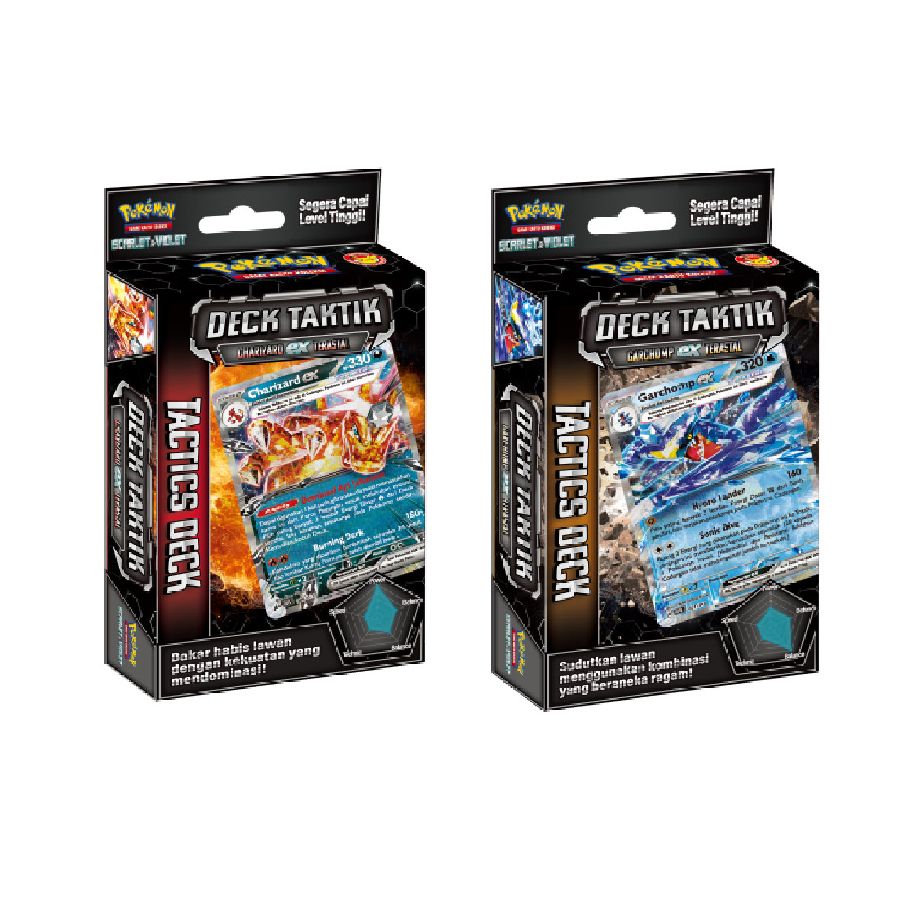 Jual Pokemon TCG Starter Deck Taktik Charizard Ex Terastal & Garchomp Ex Terastal Bundle ...