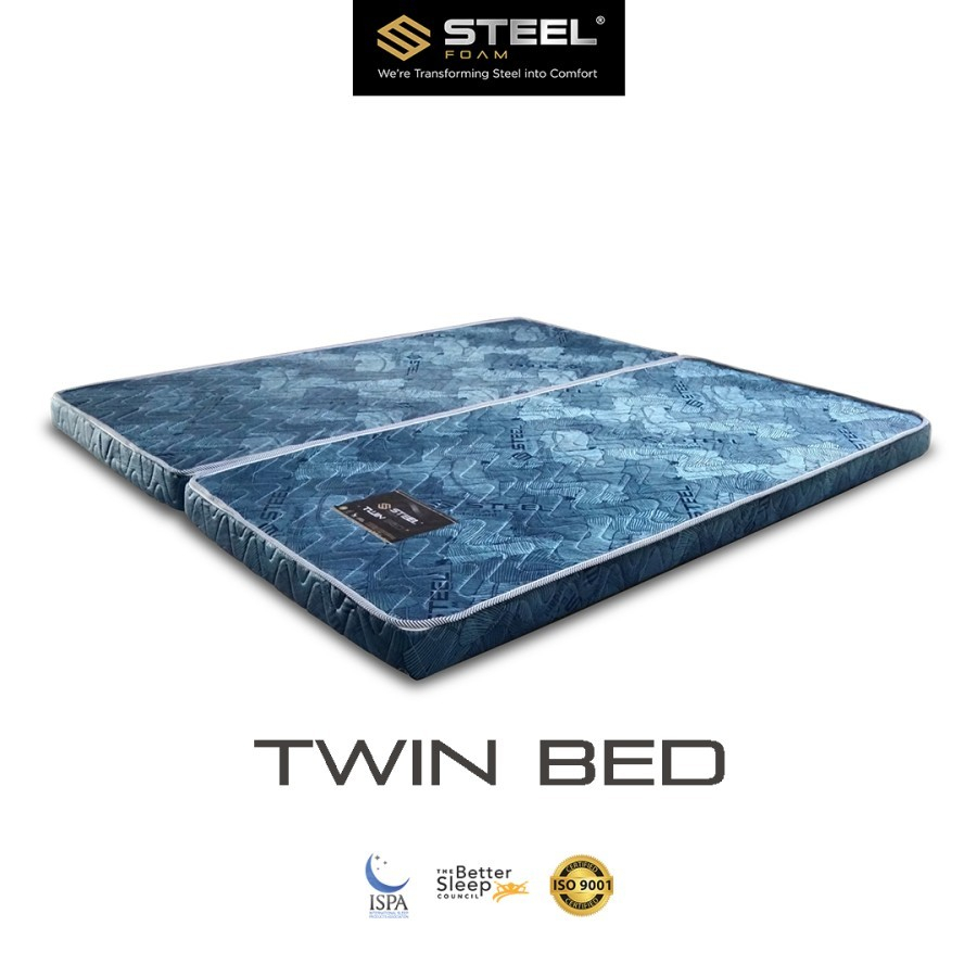 Jual Kasur Busa Steel Twin Bed / Kasur Lipat Single to Double Bed 2in1 ...