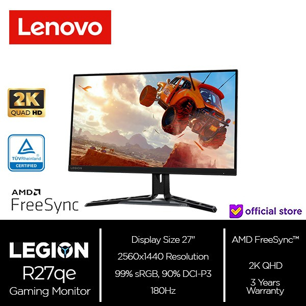 Jual Lenovo Legion R27qe 27 Inch Gaming Monitor - QHD 2K IPS 180Hz 0 ...