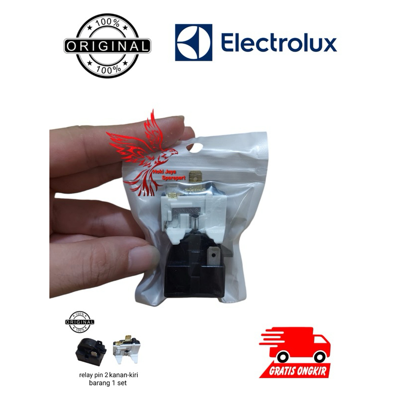 Jual 1 SET RELAY PTC KAKI 2 + OVERLOAD KULKAS ELECTROLUX ORIGINAL 1 ...