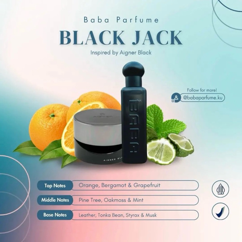 Jual Baba Parfum - Black Jack ( Men ) | Shopee Indonesia