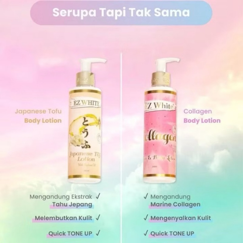 Jual EZ WHITE COLLAGEN / JAPANESE TOFU LOTION 250ML | Shopee Indonesia